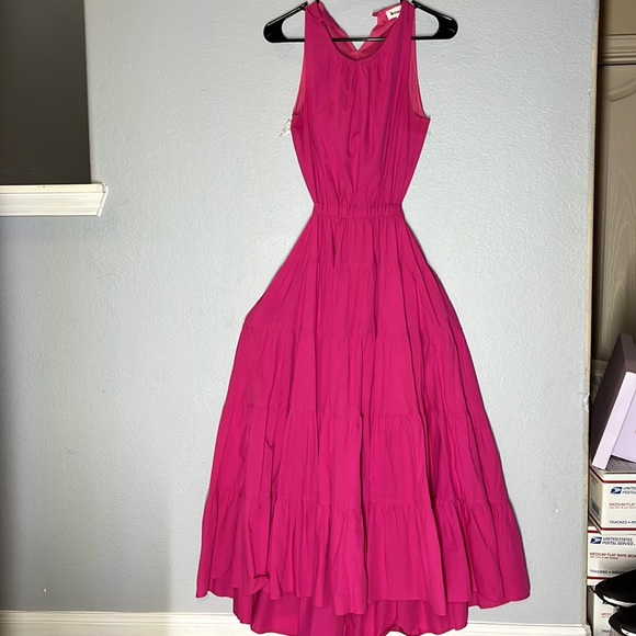 &merci | Dresses | Mercy Hot Pink Cutout Sides Tiered Maxi Dress | Poshmark